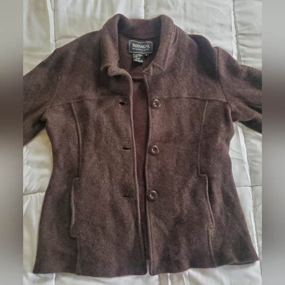 Bernardo | Sweaters | Bernardo Essentials Brown Sweater Jacket Womens M ...